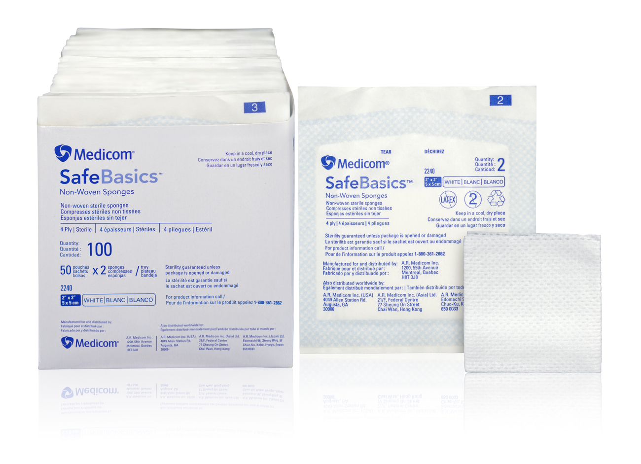 SafeBasics Non-Woven Sponges - Sterile | A. R. Medicom Inc. (Asia) Ltd.